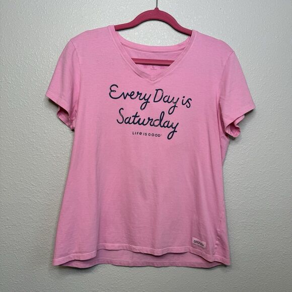 Life Is Good | Tops | Life Is Good Every Day Is Saturday Tshirt Womens ...